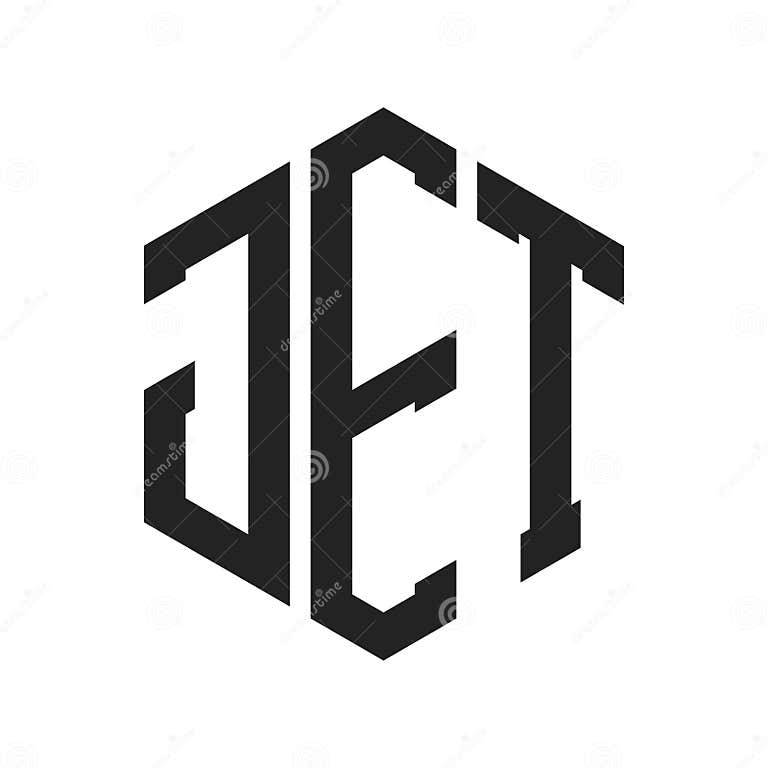 JET Logo Design. Initial Letter JET Monogram Logo Using Hexagon Shape ...
