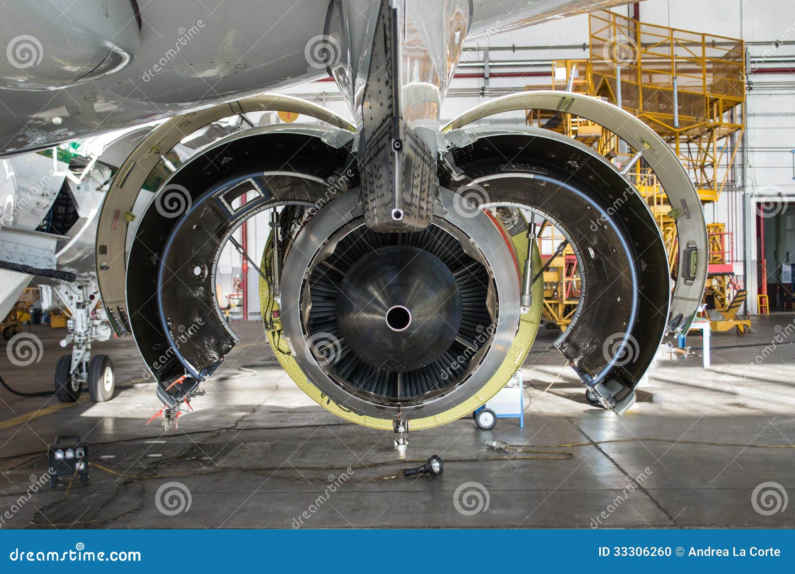 Jet Maintenance close up stock photo. Image of landing - 33306260