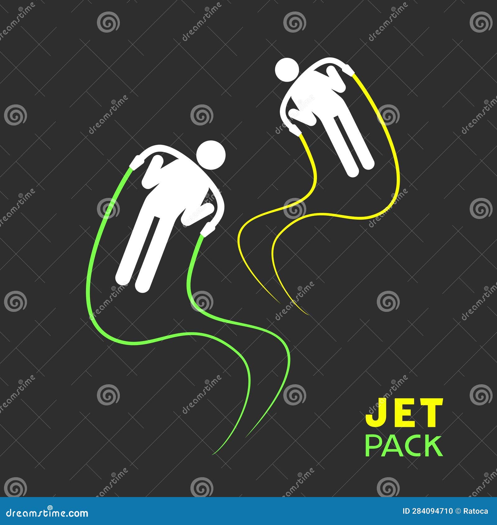 Jet pack flying symbol stock vector. Illustration of growth - 284094710