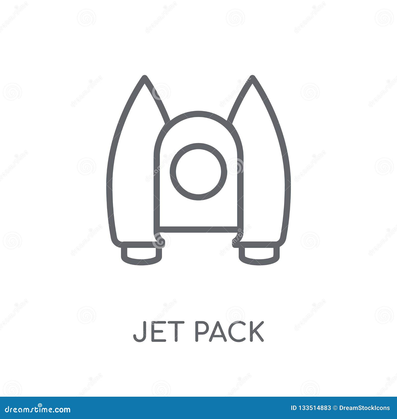 Jet Pack Linear Icon. Modern Outline Jet Pack Logo Concept on Wh Stock ...