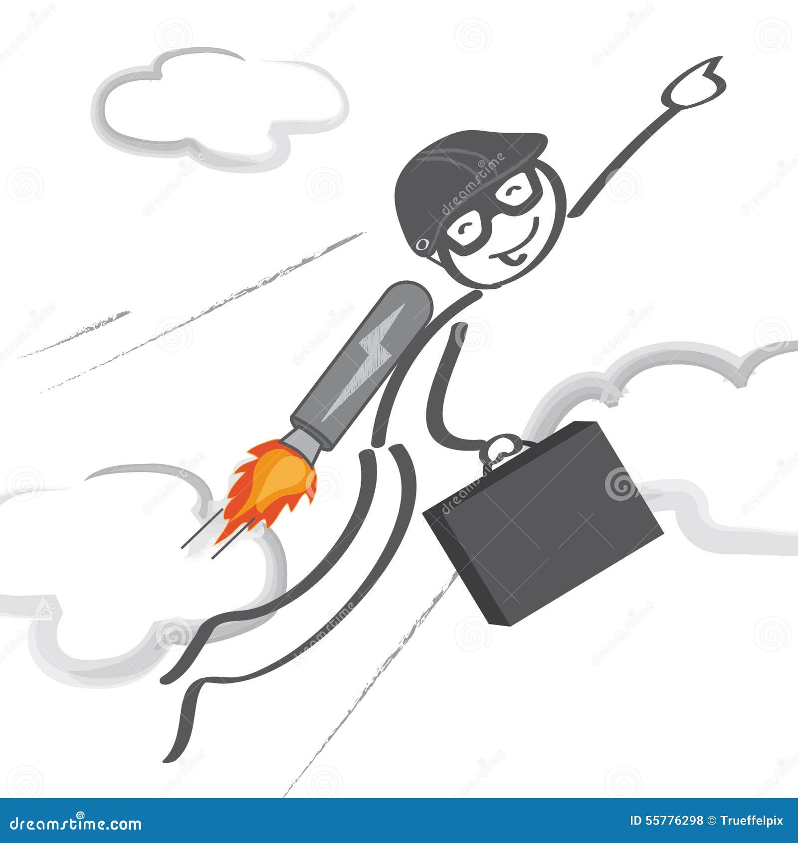 Cartoon Jetpack Side View