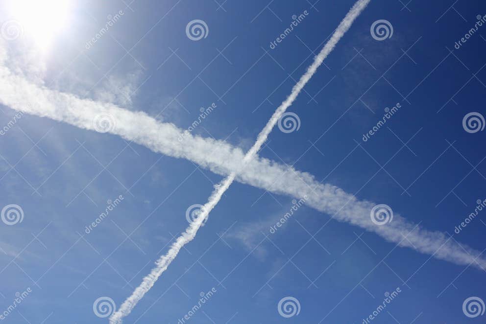 Jet path stock image. Image of stream, aviation, plane - 51653935