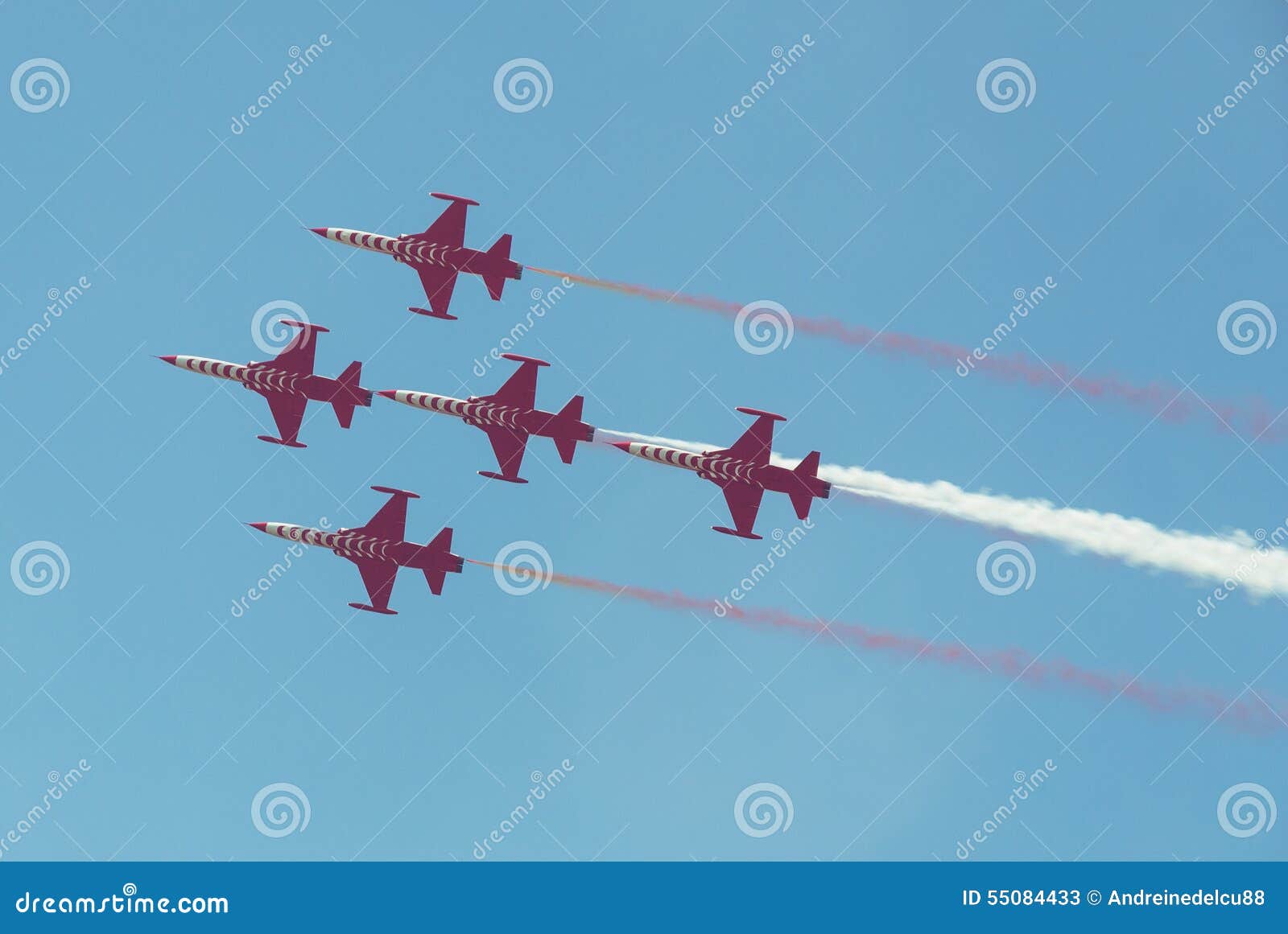 Jet plane formation stock image. Image of white, aeronautic - 55084433