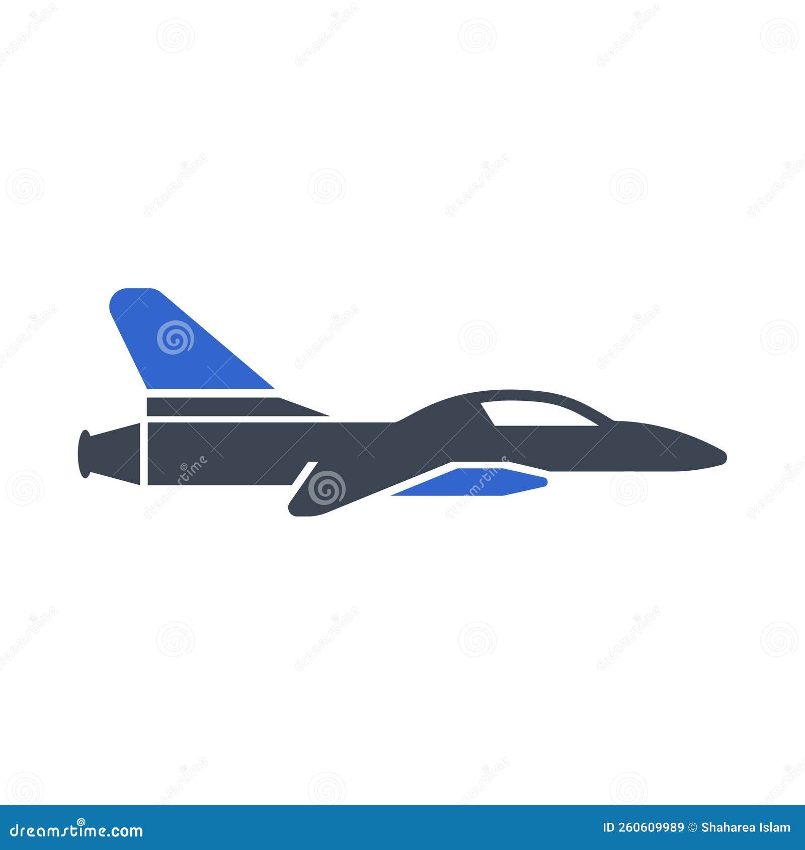 Jet plane icon stock vector. Illustration of military - 260609989
