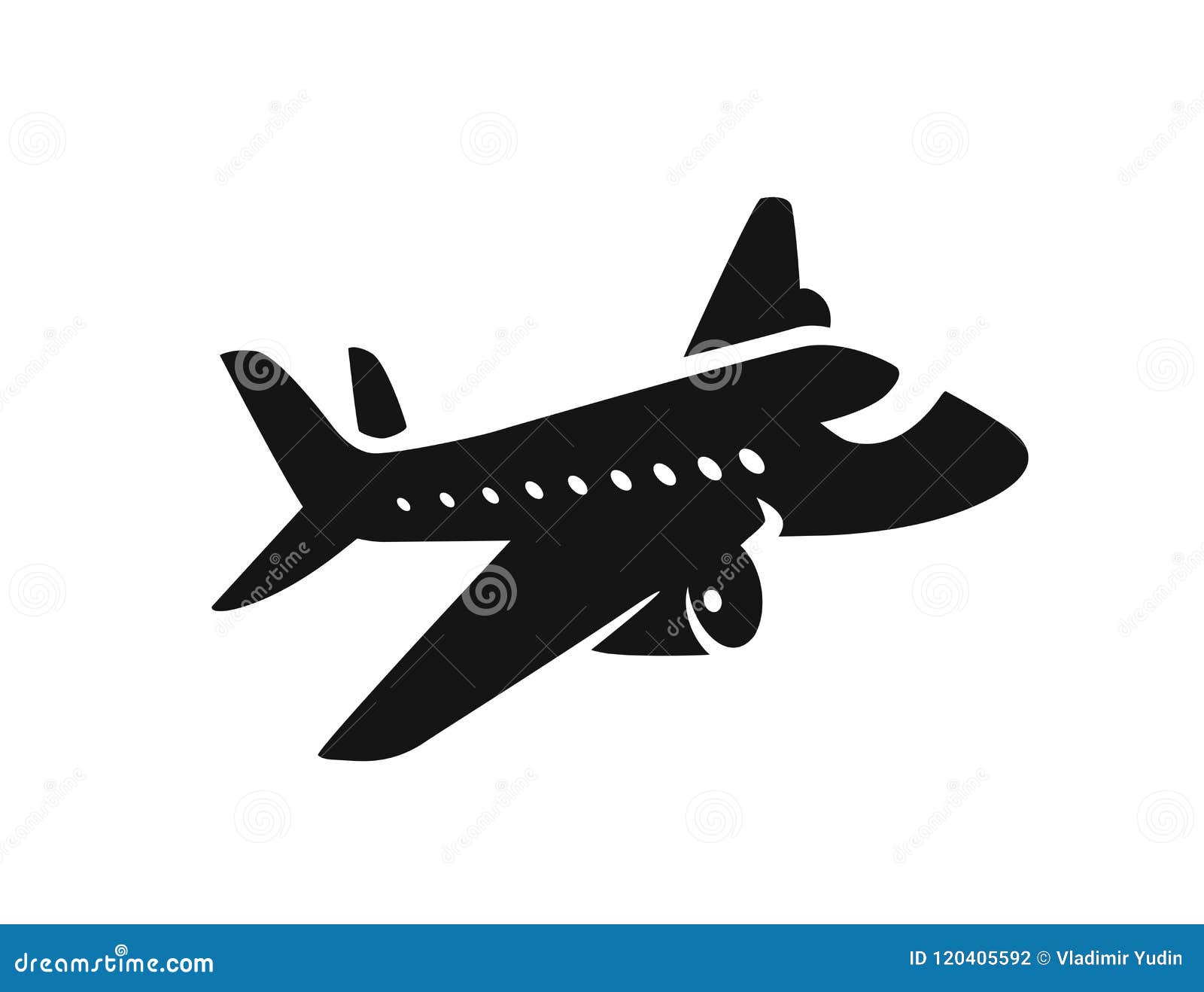 Jet Plane Icon stock vector. Illustration of passenger - 120405592