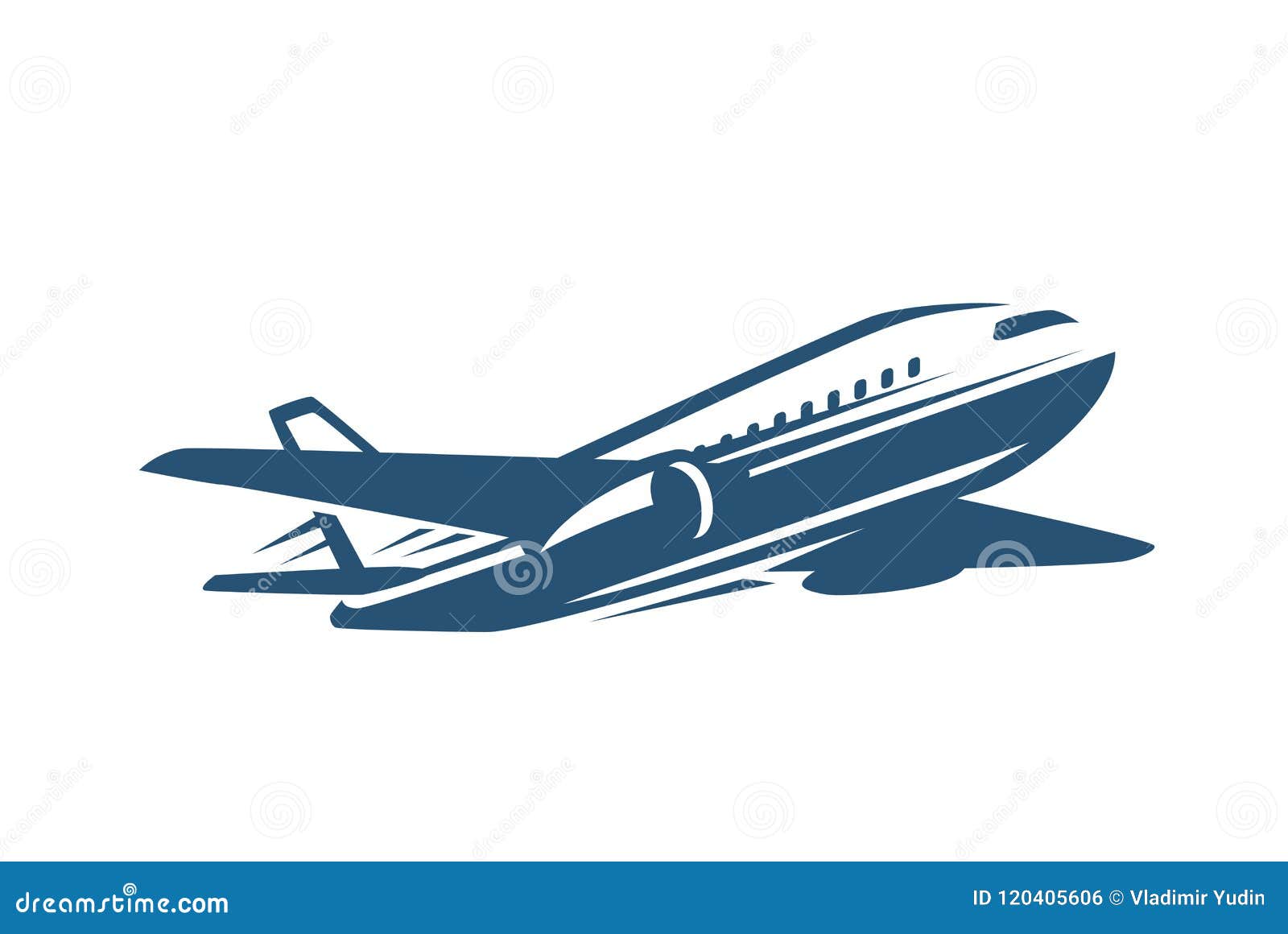 Jet Plane Icon stock vector. Illustration of creative - 120405606