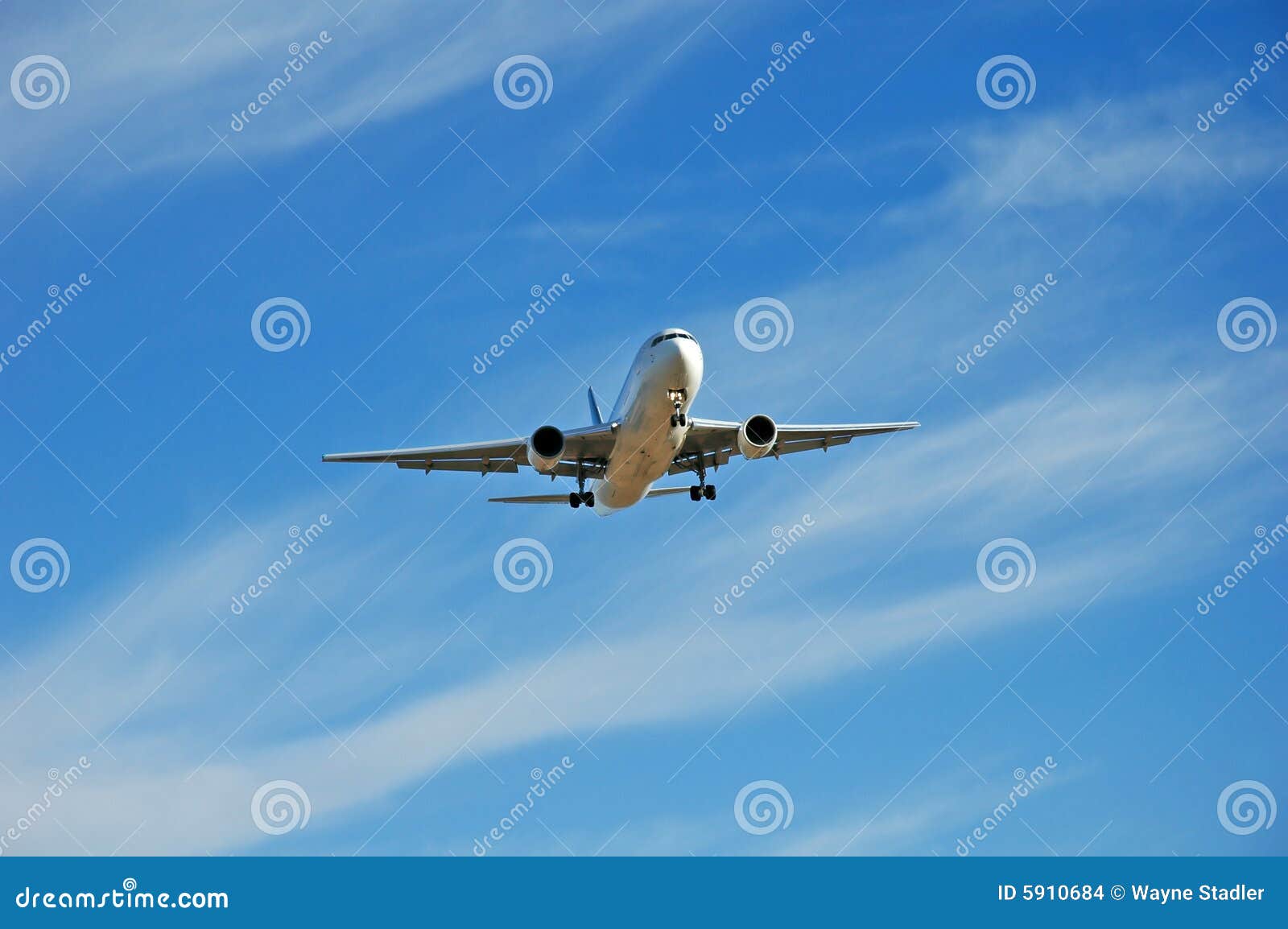 Jet Plane Landing at Airport Stock Photo - Image of civilian, airliner ...