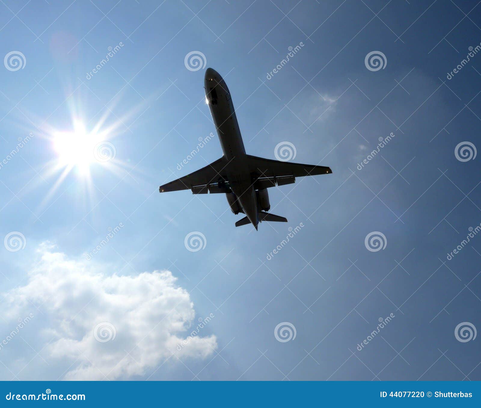 A Jet plane taking off stock photo. Image of effect, departing - 44077220