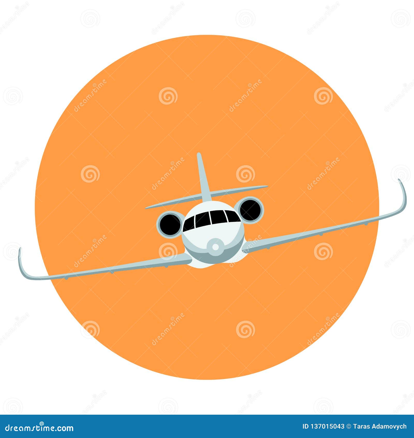 Jet Plane, Vector Illustration ,flat Style, Front Stock Vector ...