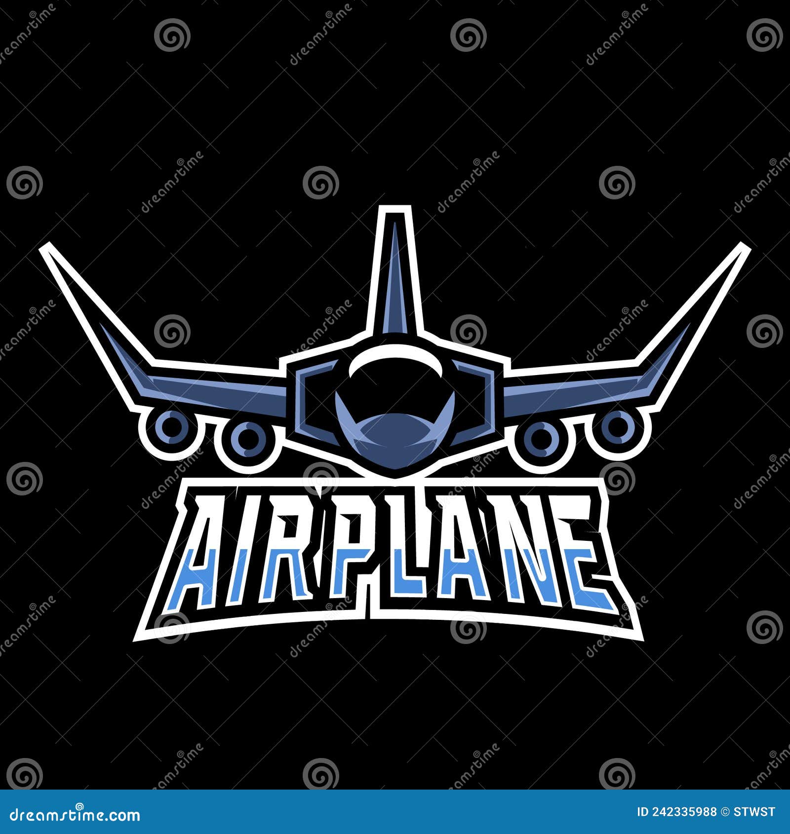 Jet Plane War Soldier Mascot Gaming Logo Design Vector Template Stock ...