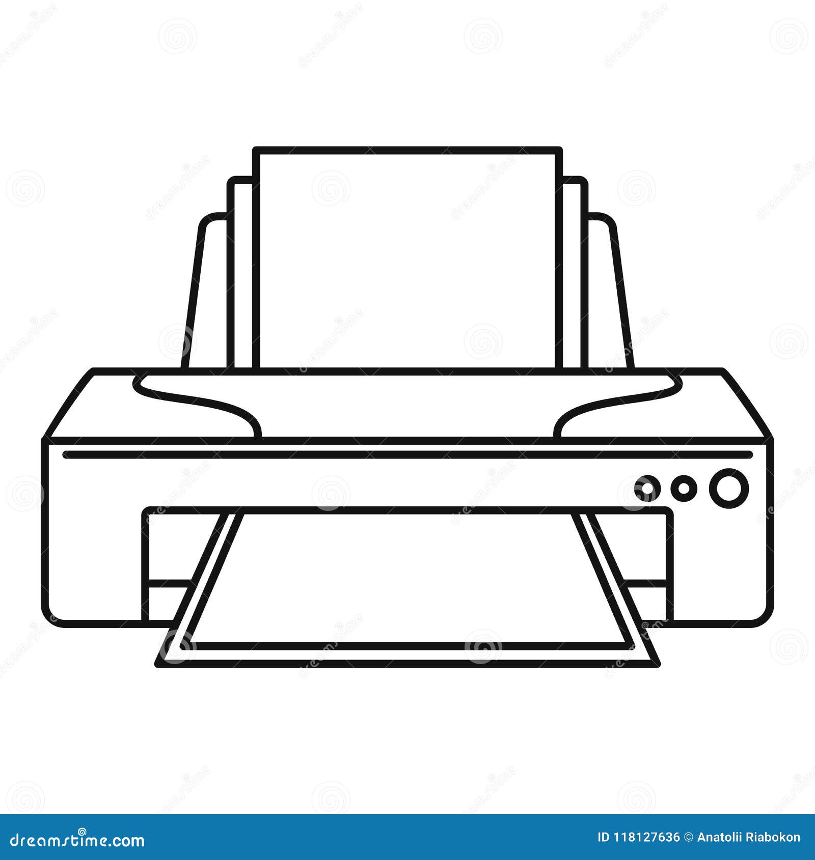 Jet Printer Icon, Outline Style Stock Vector - Illustration of folder ...