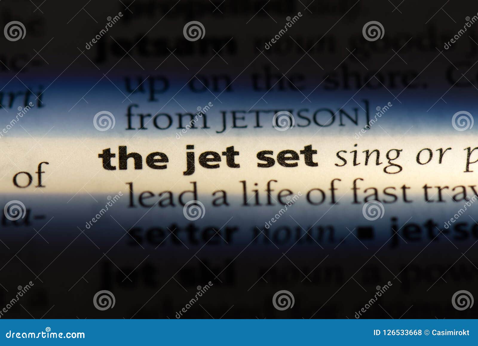 Jet set stock photo. Image of dictionary, english, info - 126533668
