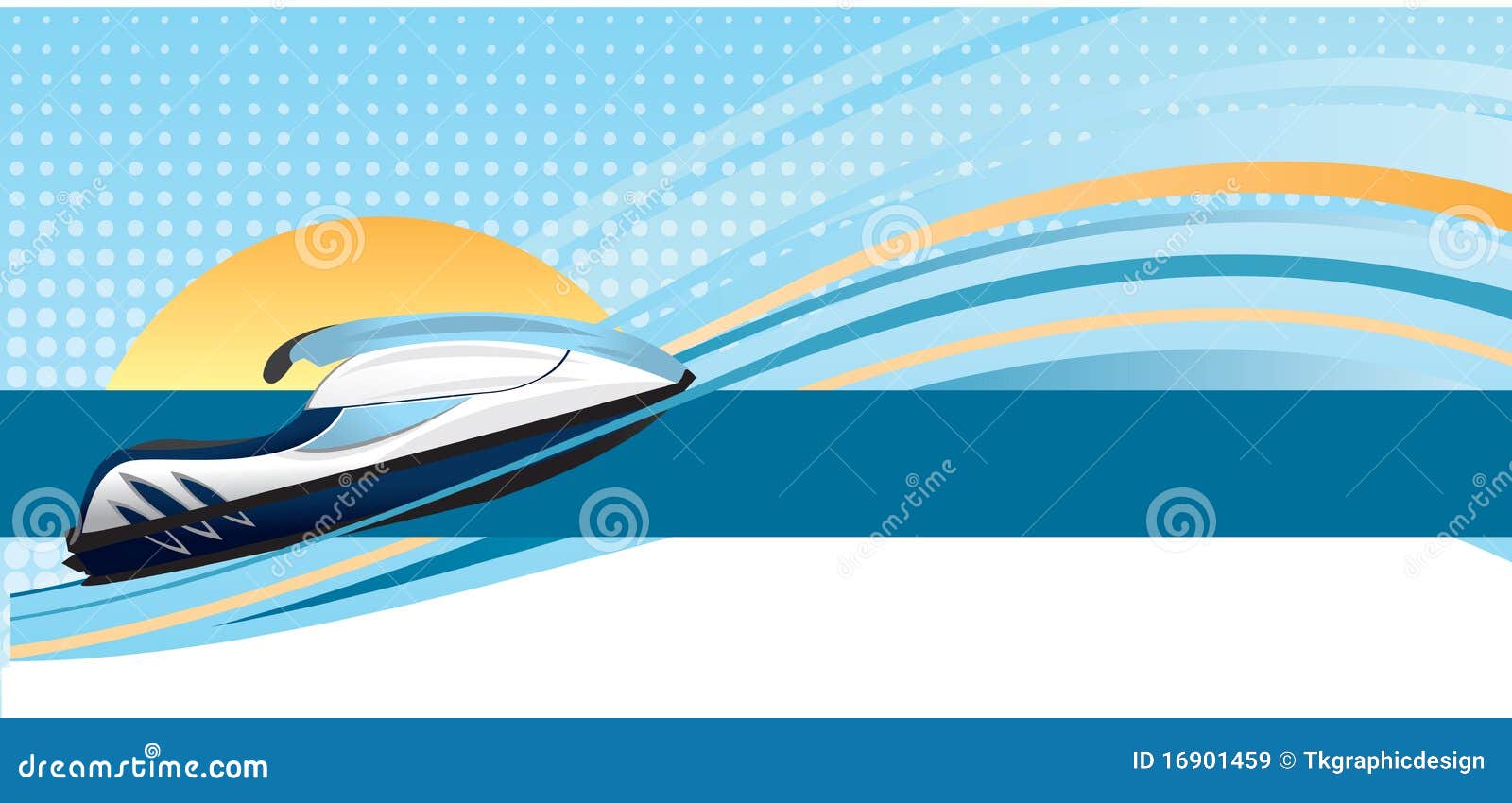 Jet Ski Banner stock vector. Illustration of outdoor - 16901459