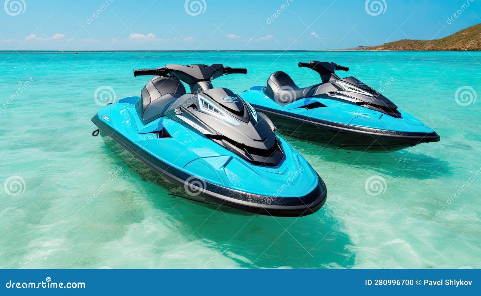 Jet ski on the Beach 1 stock photo. Image of yellow - 280996700