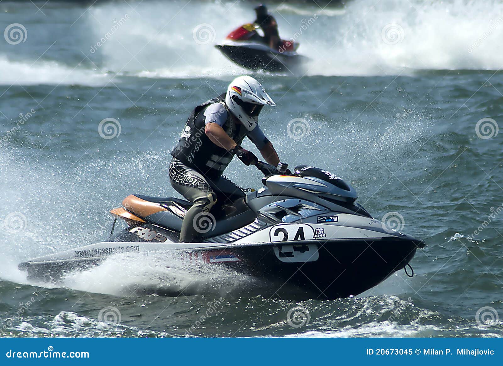 Jet Ski driver in action-2 editorial image. Image of fast - 20673045