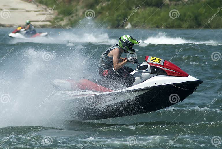 Jet Ski Driver Fly with Boat Editorial Photo - Image of speed, marko ...