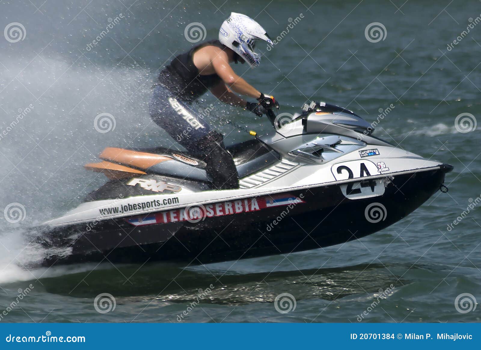 Jet Ski Driver during the Race Editorial Stock Image - Image of ...