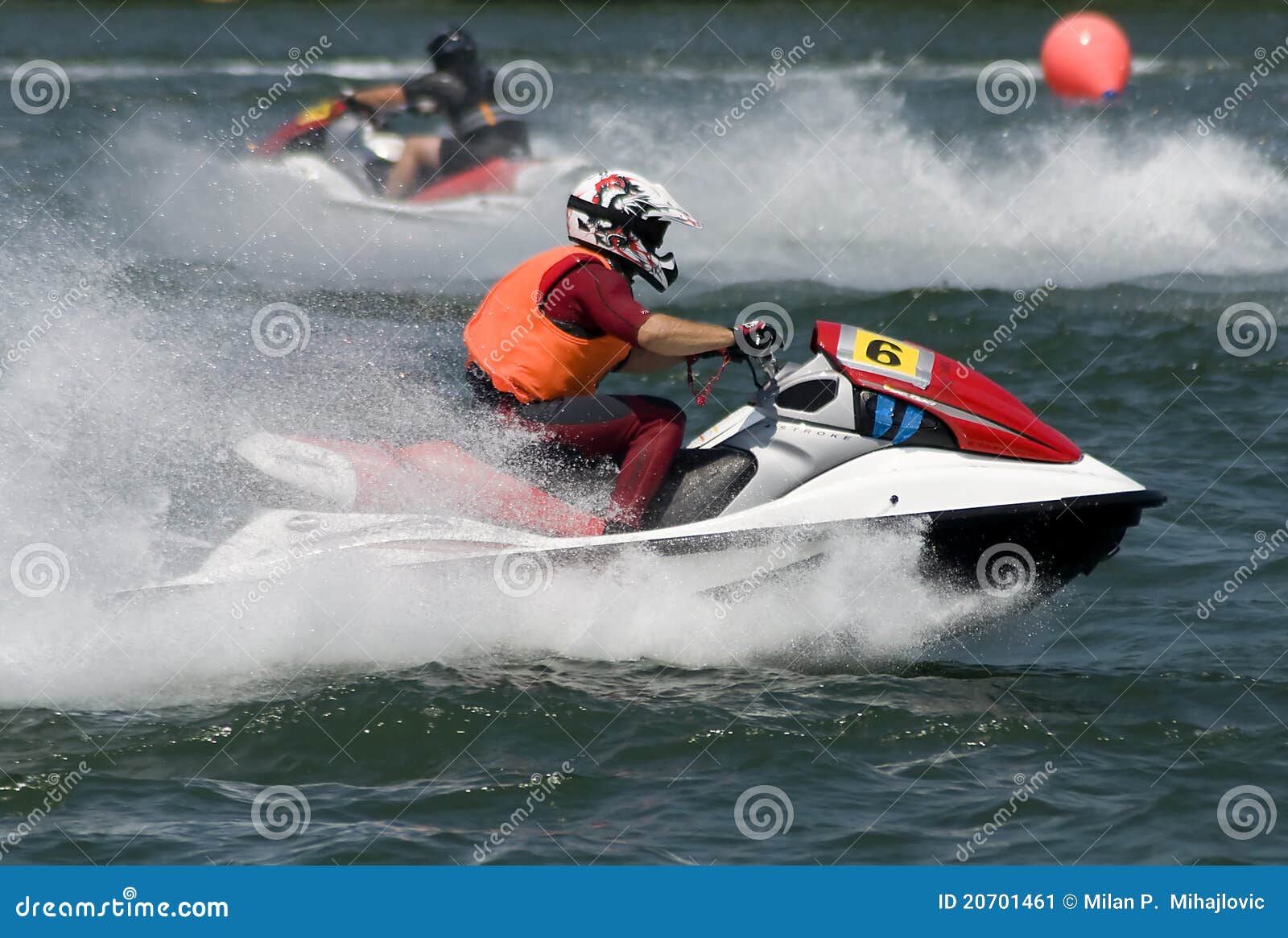 Jet Ski driver in race editorial photo. Image of europe - 20701461