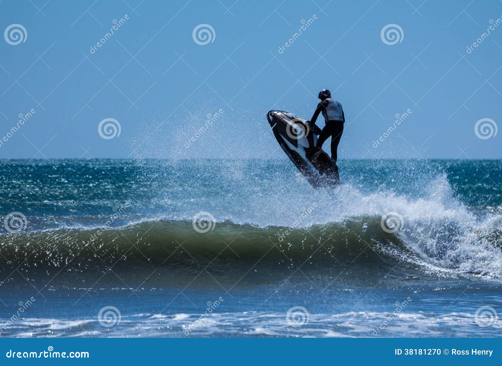 Jet ski Flying stock photo. Image of spray, activity - 38181270