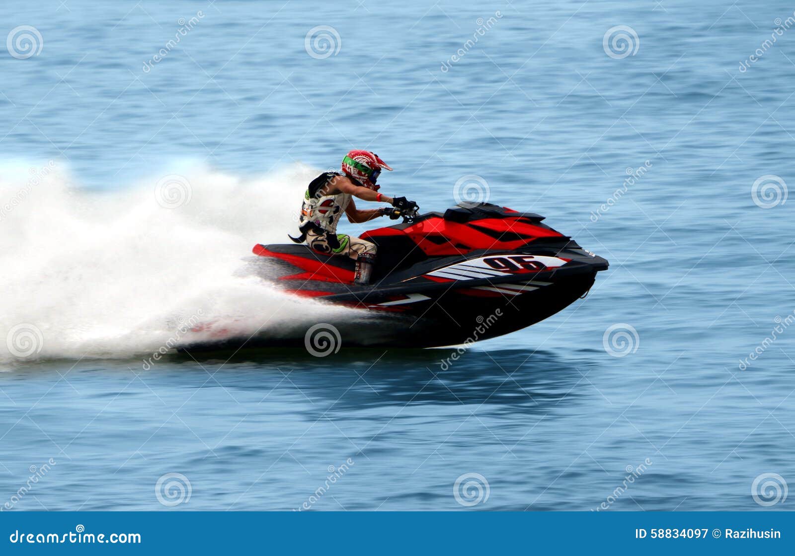 Jet Ski on High Speed at Sea Editorial Photography - Image of intense ...