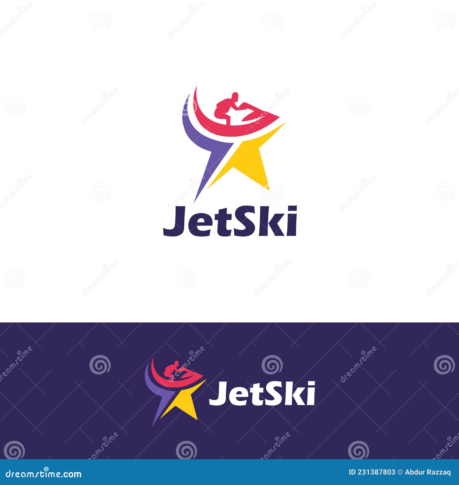 Jet Ski Logo Design Concept Vector Stock Illustration - Illustration of ...