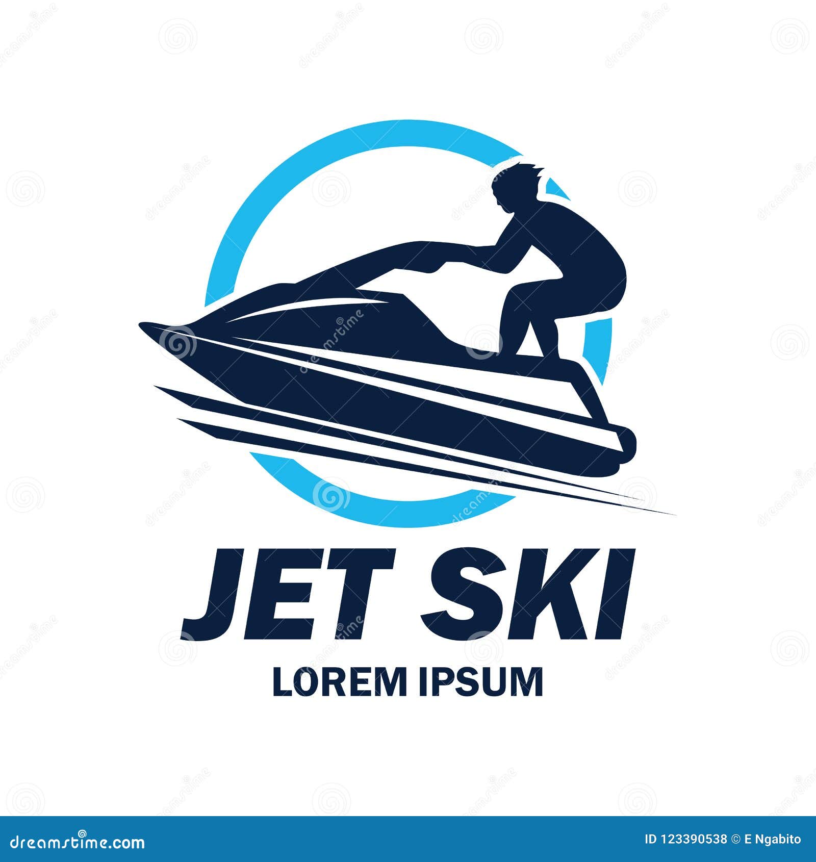 Jet Ski Logo with Text Space for Your Slogan / Tag Line Stock Vector ...