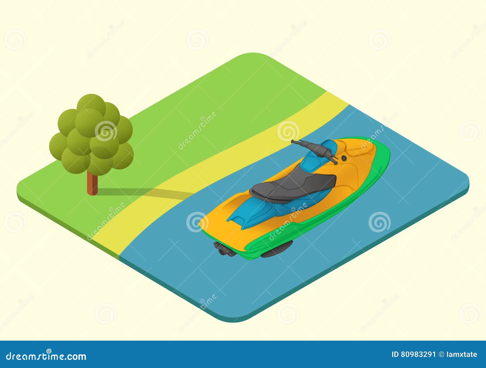 Jet Ski Waverunner Vector | CartoonDealer.com #80983291
