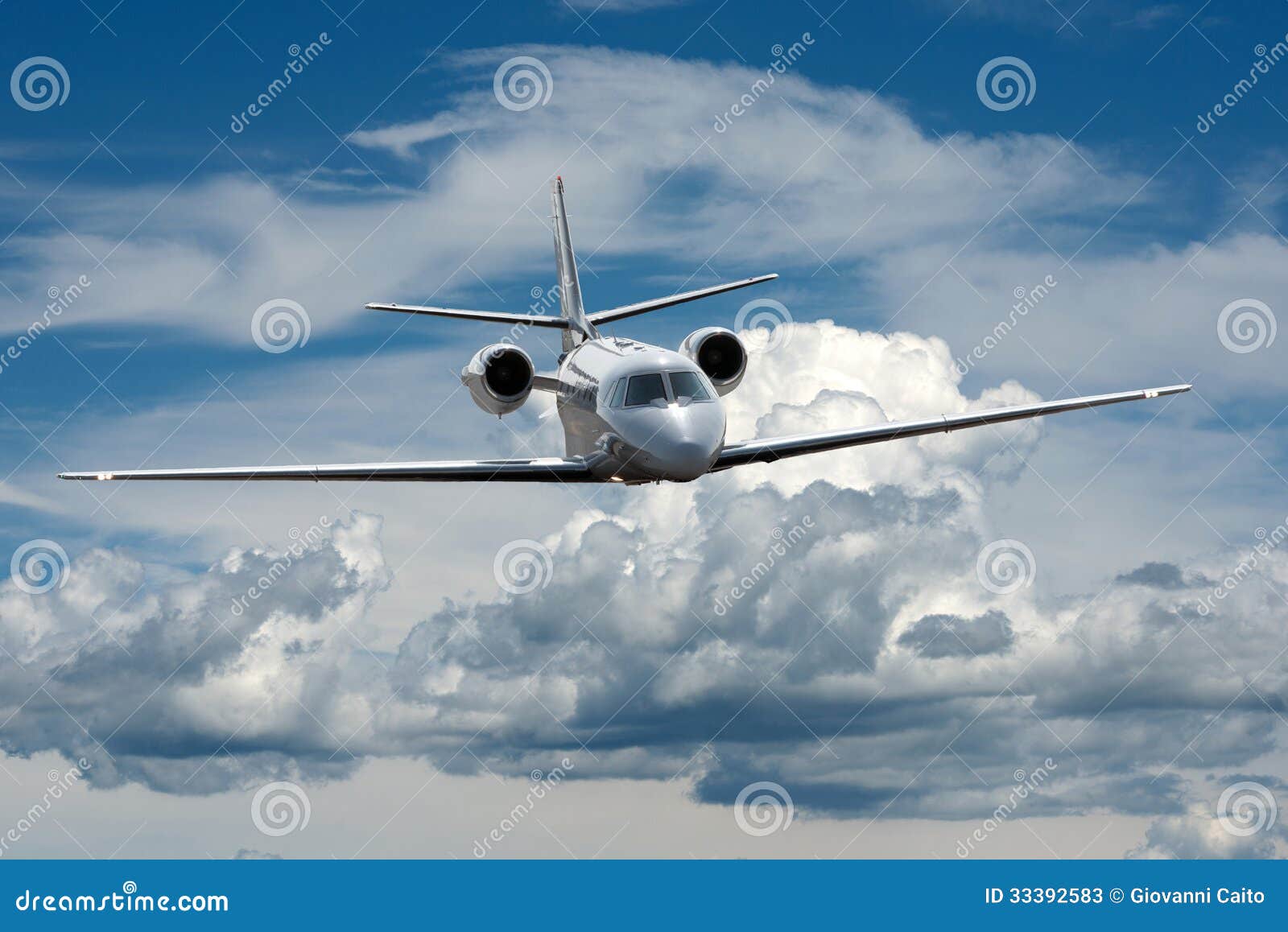 Jet in sky stock image. Image of blue, airline, flight - 33392583