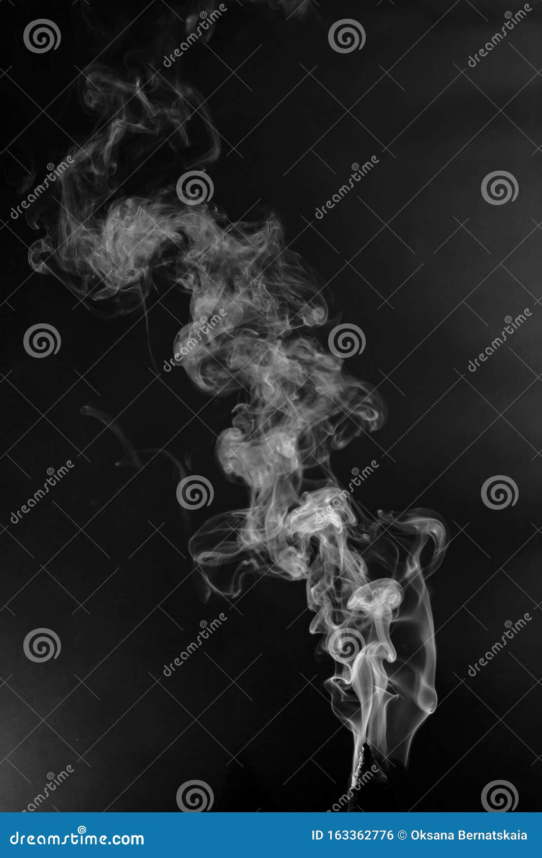 Jet of Smoke on a Black Background Stock Photo - Image of gray, black ...