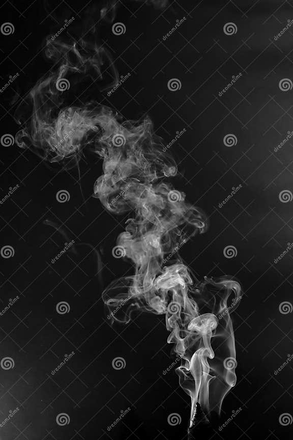 Jet of Smoke on a Black Background Stock Photo - Image of gray, black ...