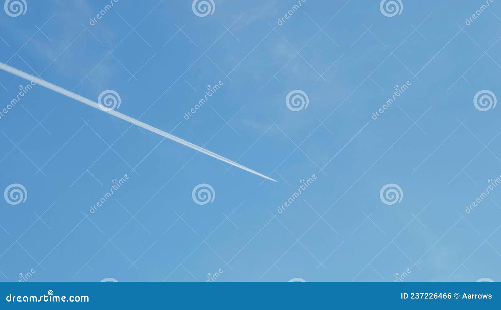 Jet Stream of Airplane Going in Blue Sky Stock Footage - Video of glow ...