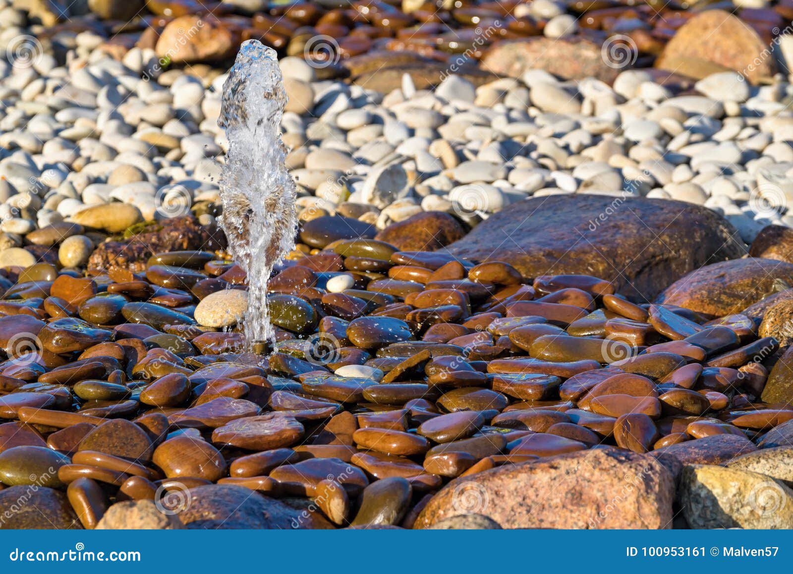 Jet Stream of Water or Fountain Stock Image - Image of foreground ...