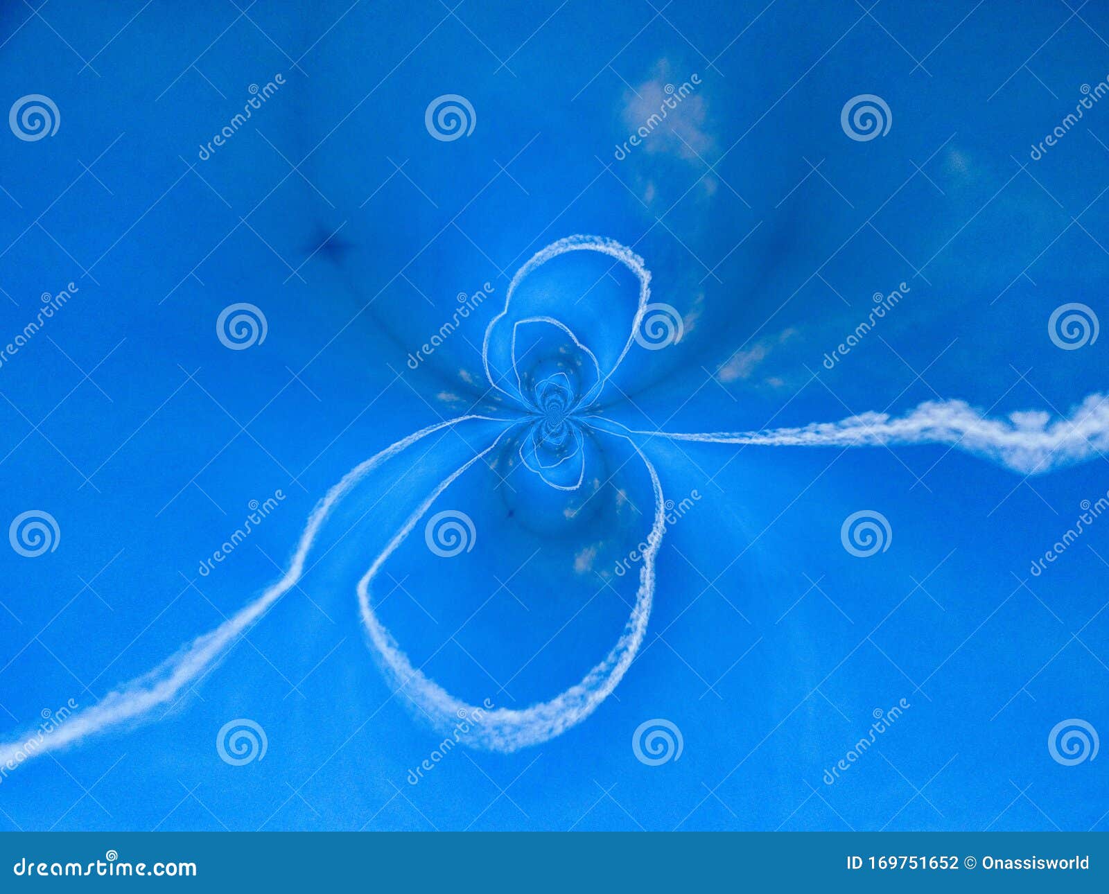 Jet Streams Blue Sky High Altitude Background Foto de Stock - Imagem de ...