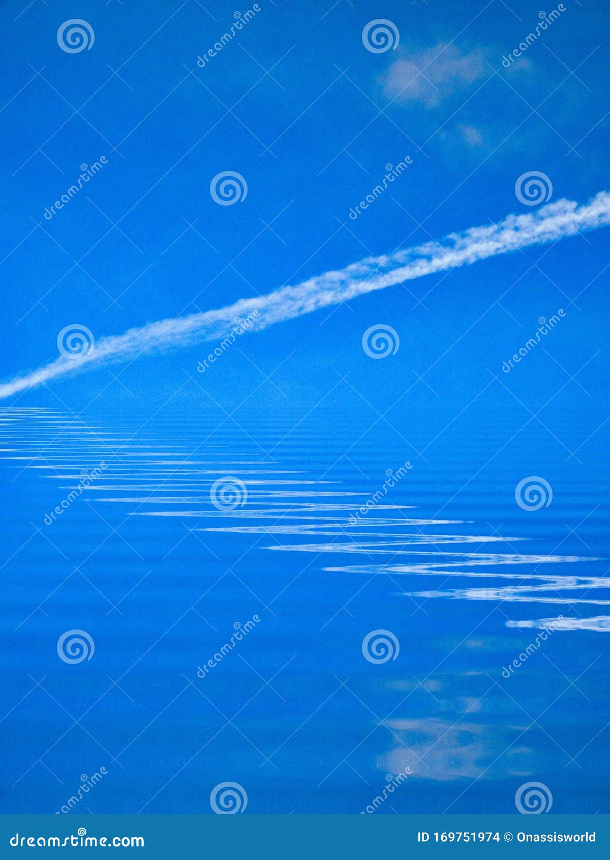 Jet Streams Blue Sky High Altitude Background Stock Photo - Image of ...
