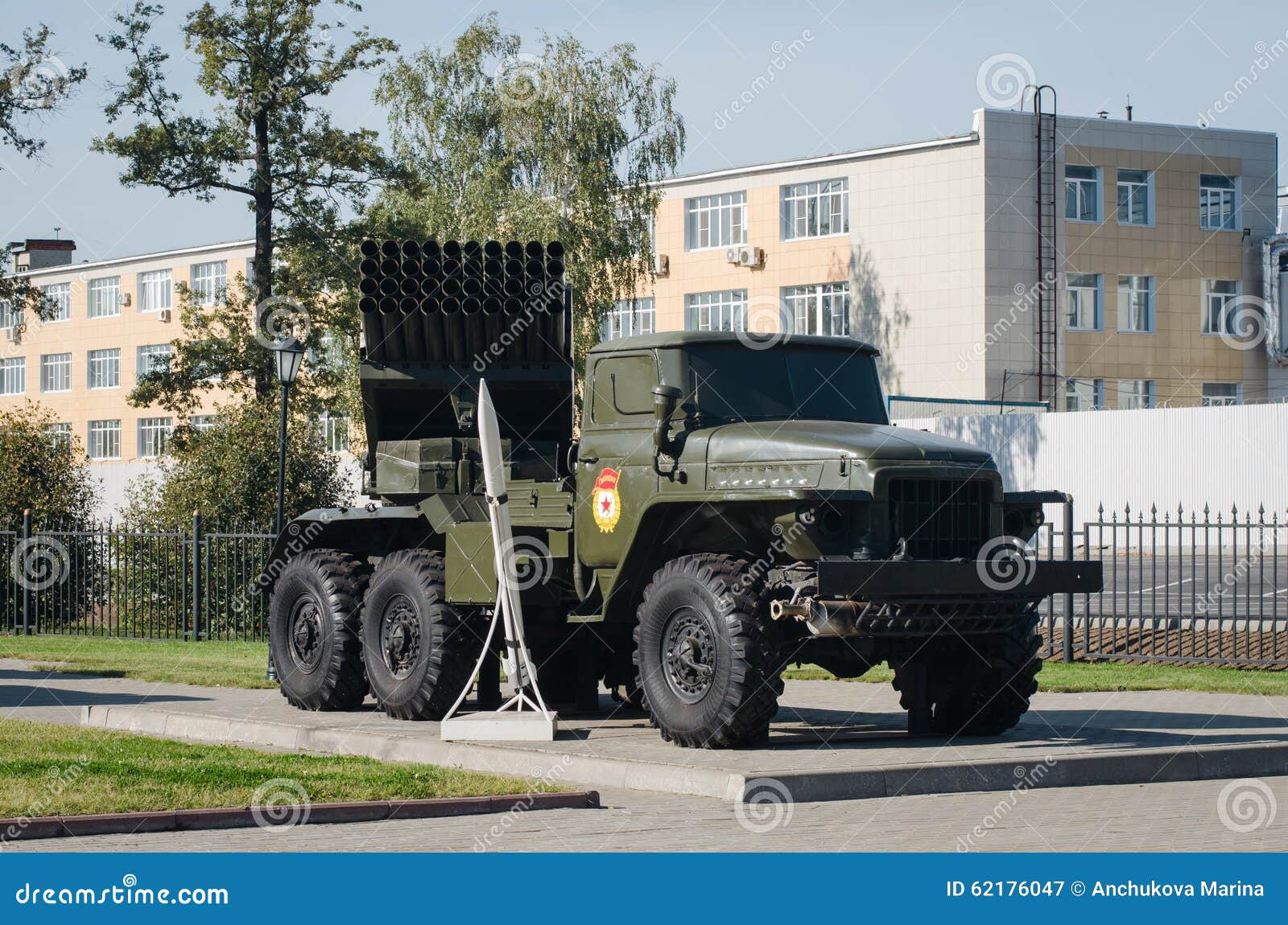 Jet System of Volley Fire Grad Stock Image - Image of russia, fire ...