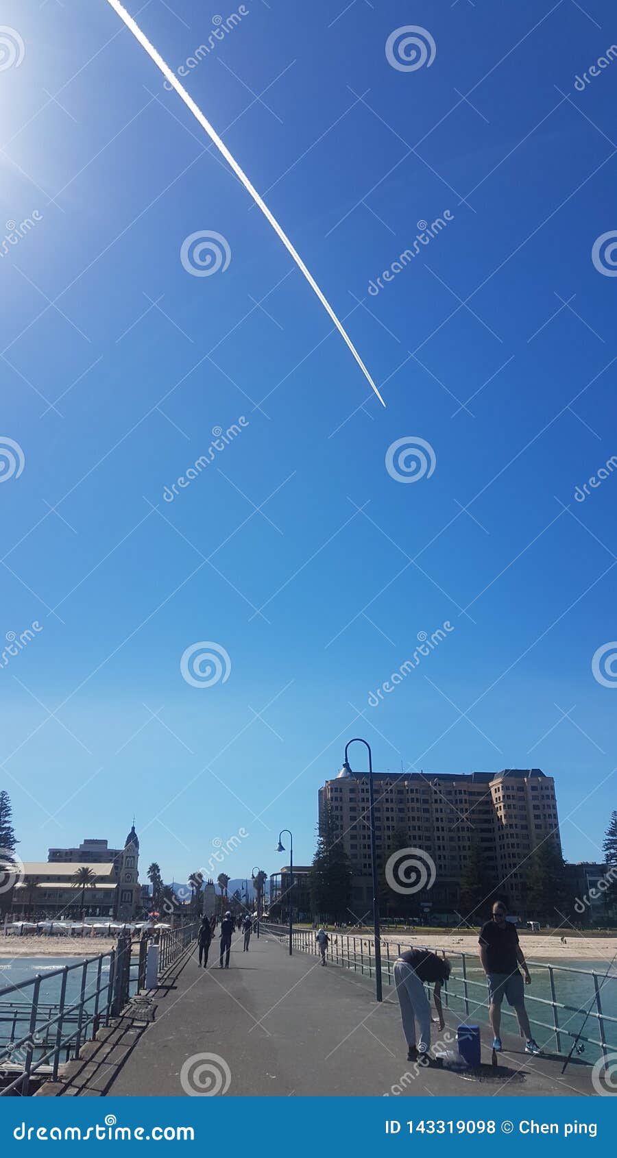 Jet trail editorial stock photo. Image of plane, trail - 143319098
