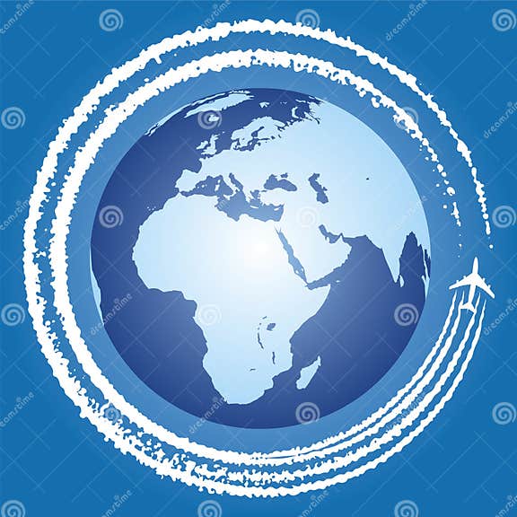 Jet trails stock vector. Illustration of plane, trails - 15917101