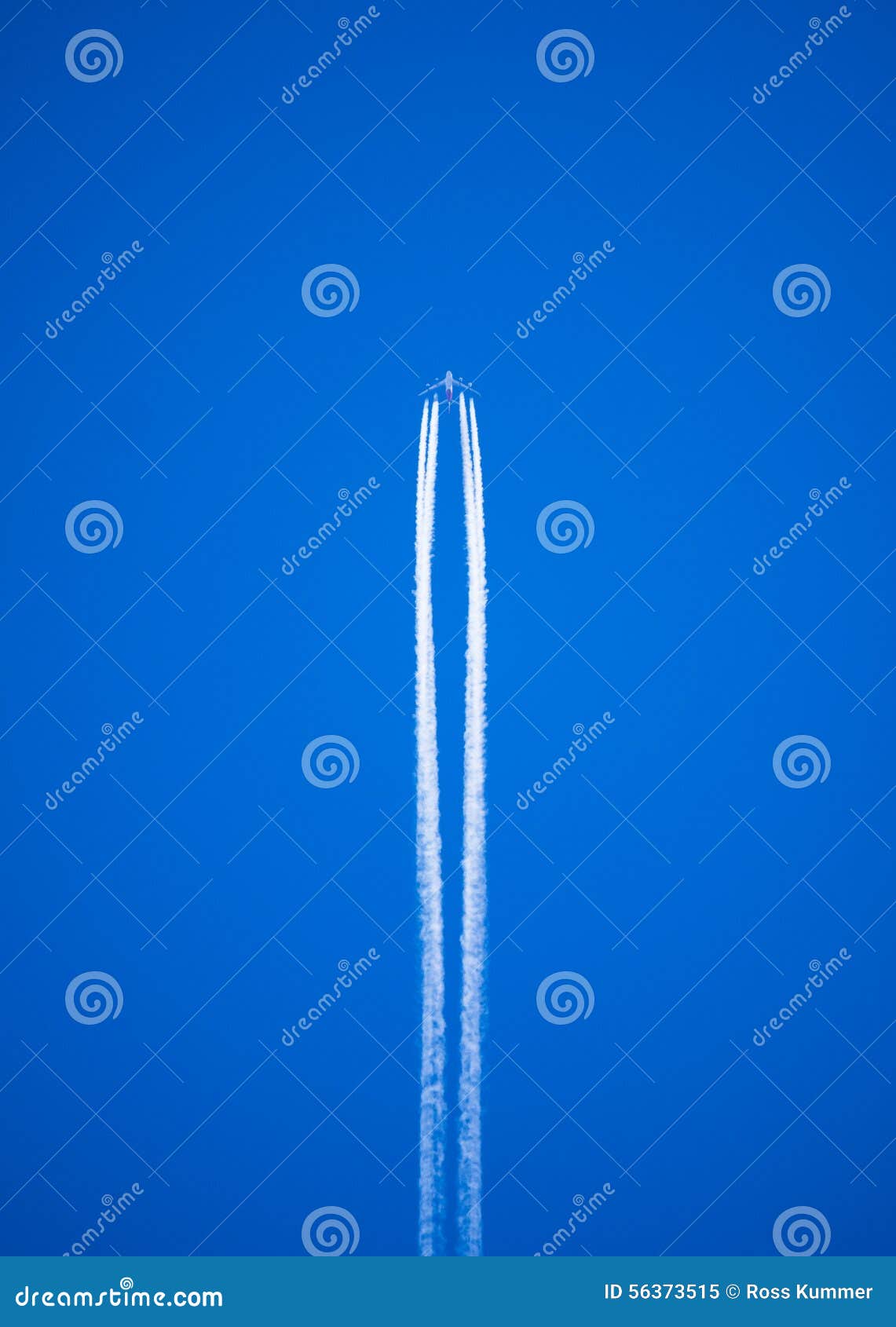 Jet trails stock image. Image of aircraft, contrails - 56373515
