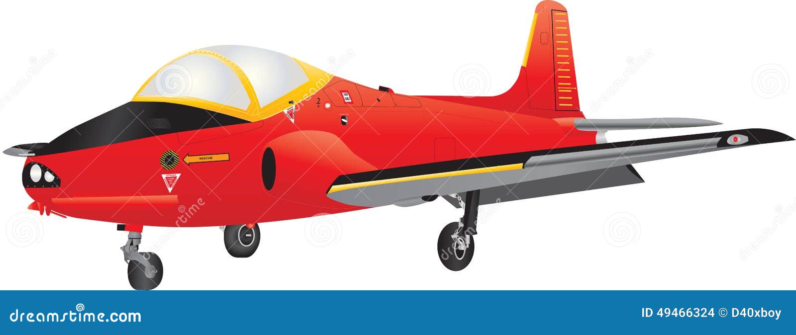 Jet Training Aircraft stock vector. Illustration of military - 49466324