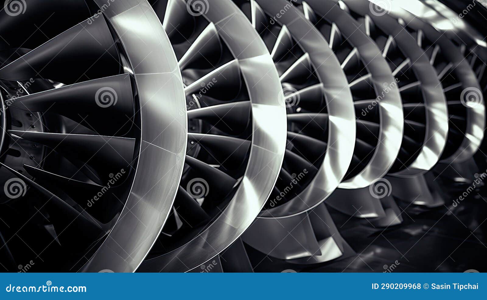 Jet turbine engine blades stock illustration. Illustration of detail ...
