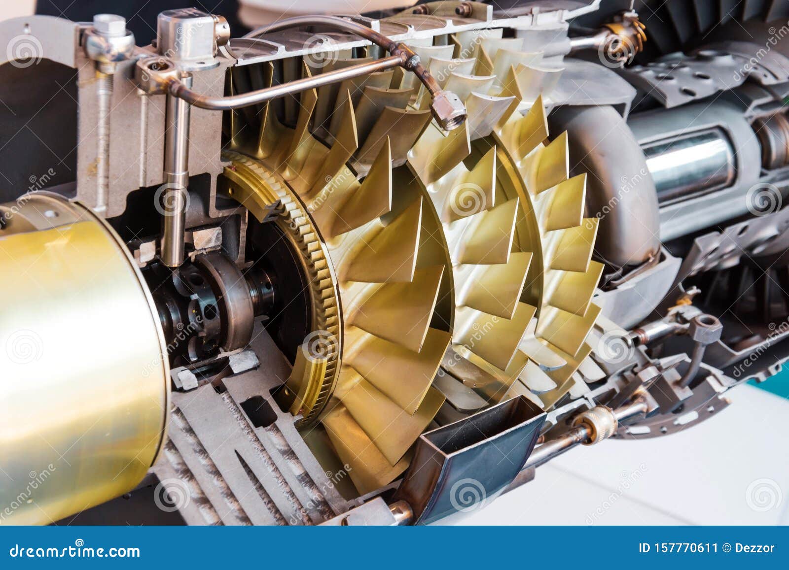 Jet Turbine Inside Structure, Section, Mechanism Operation Device Stock ...