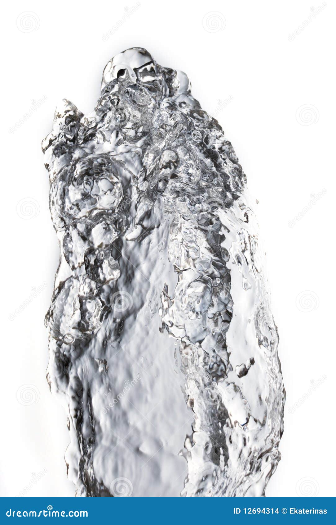 Jet of water stock photo. Image of flowing, crown, blue - 12694314