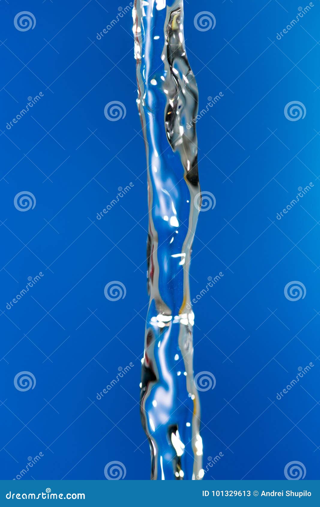 A Jet of Water on a Blue Background Stock Image - Image of gradient ...