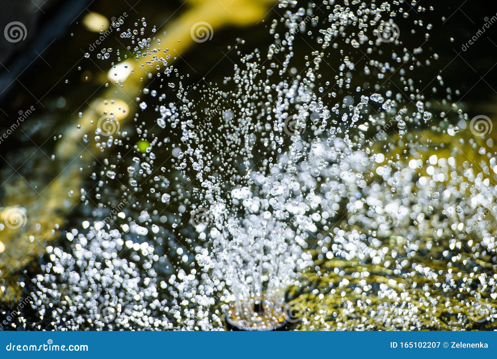 Jet of Water from a Fountain Stock Image - Image of spray, splash ...