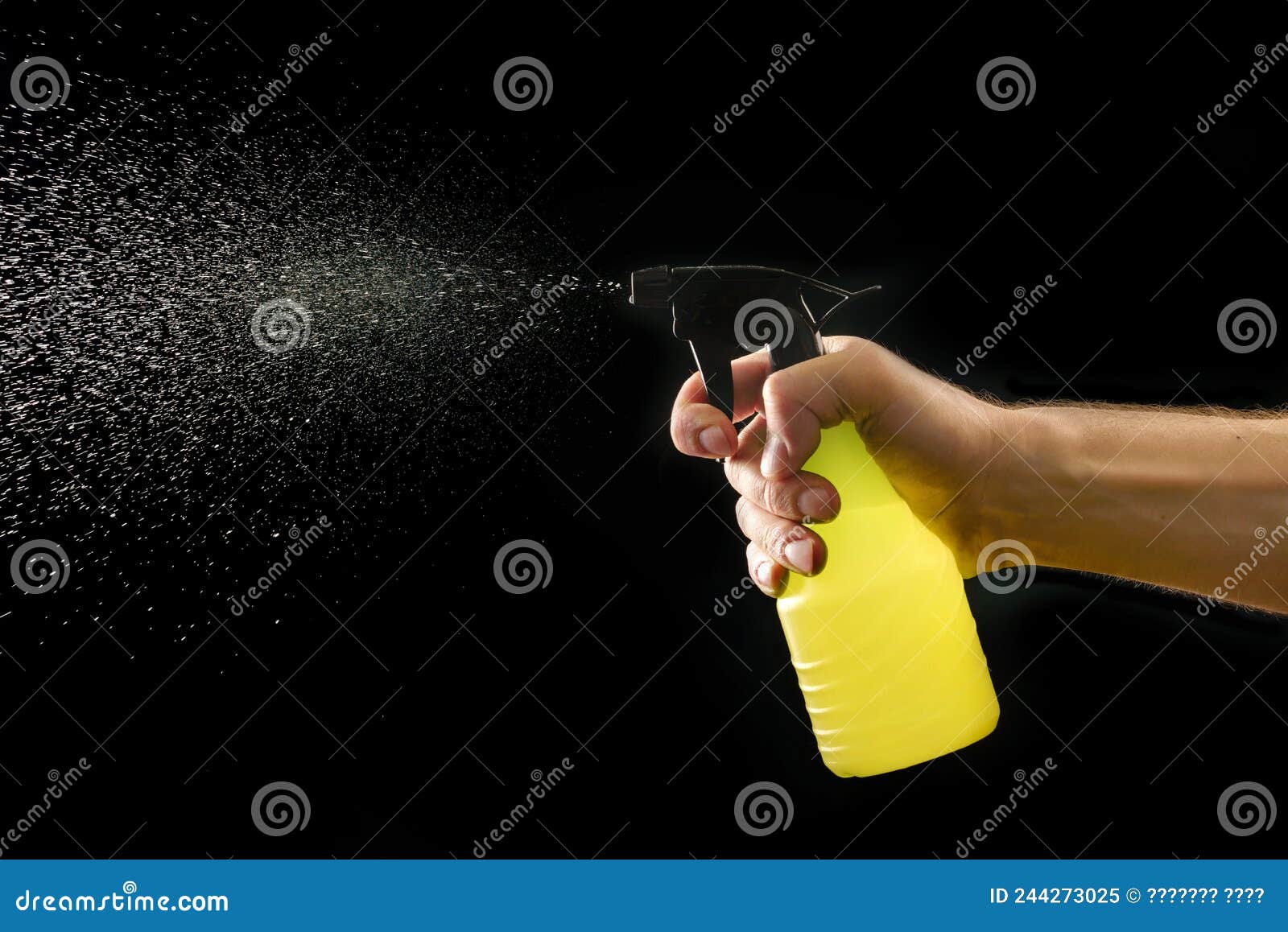 A Jet of Water Shoots from a Spray Bottle Stock Image - Image of ...