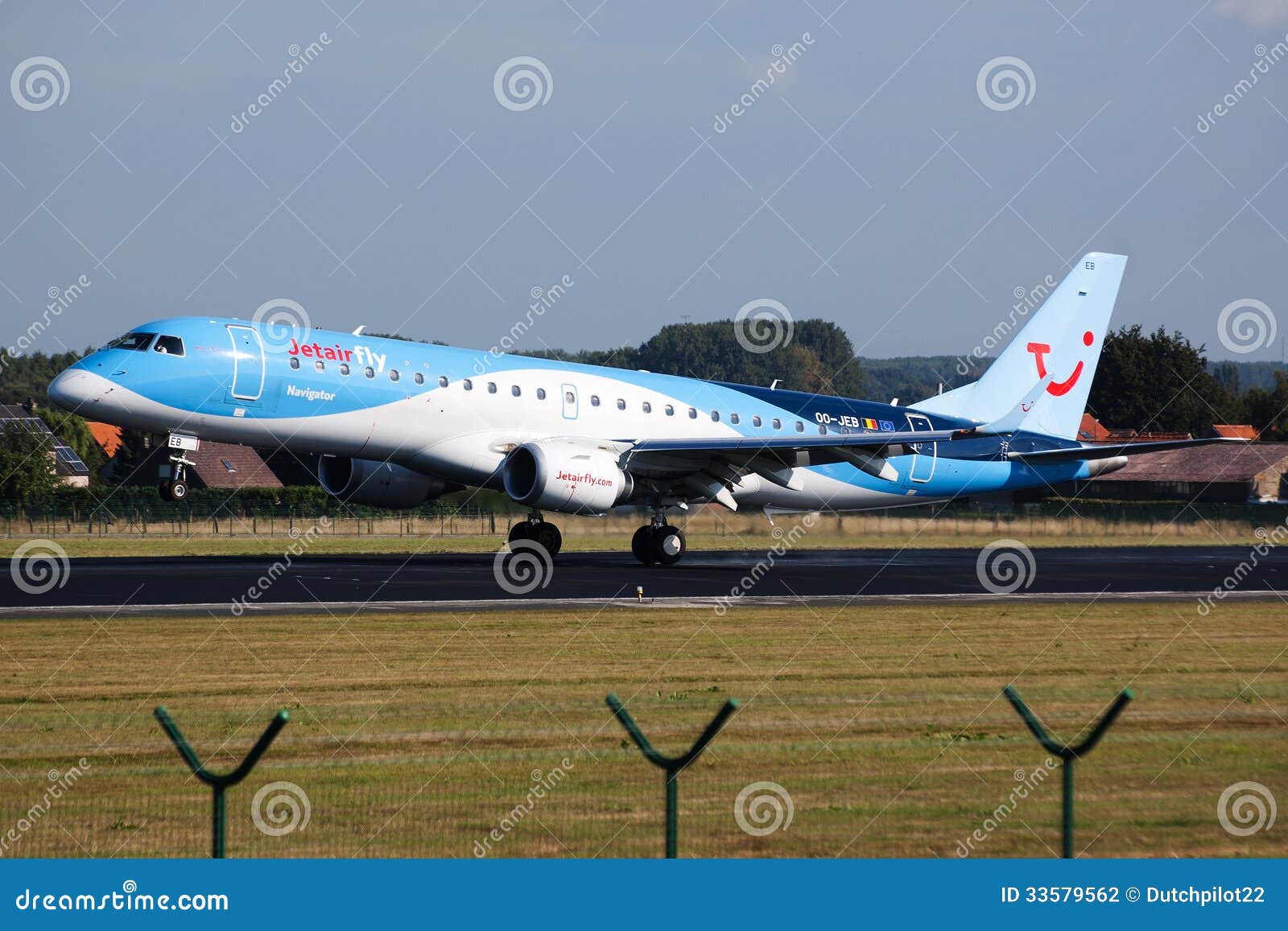 Jetair airplane landing editorial photography. Image of business - 33579562