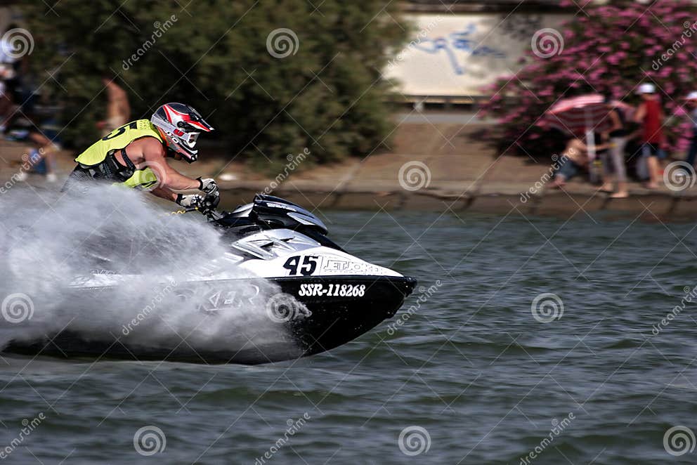 Jetboat editorial photo. Image of helmet, rider, aquatic - 13453621