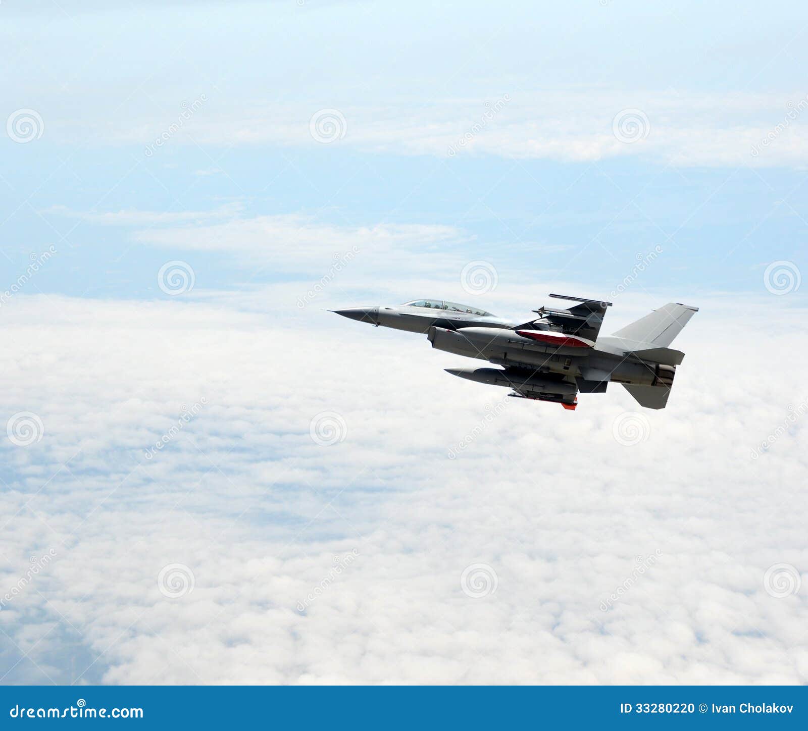 Jetfighter at altitude stock photo. Image of airplane - 33280220