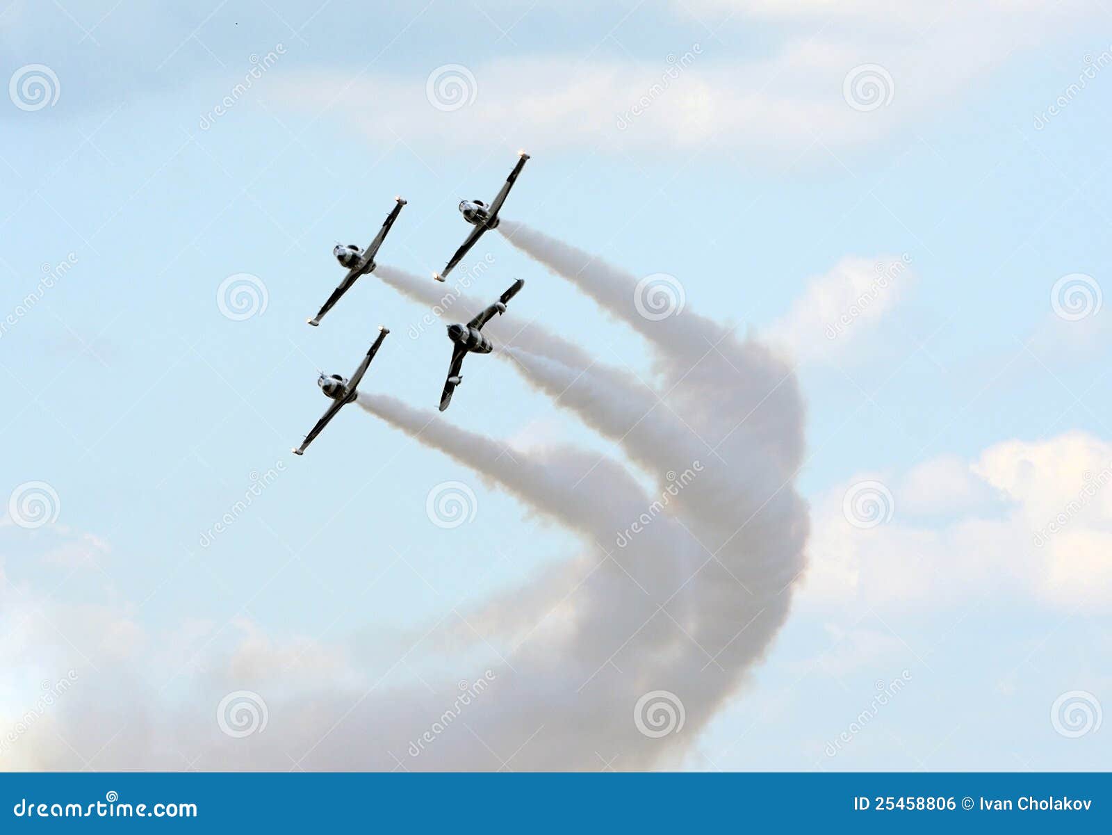Jetfighters in formation stock photo. Image of flying - 25458806