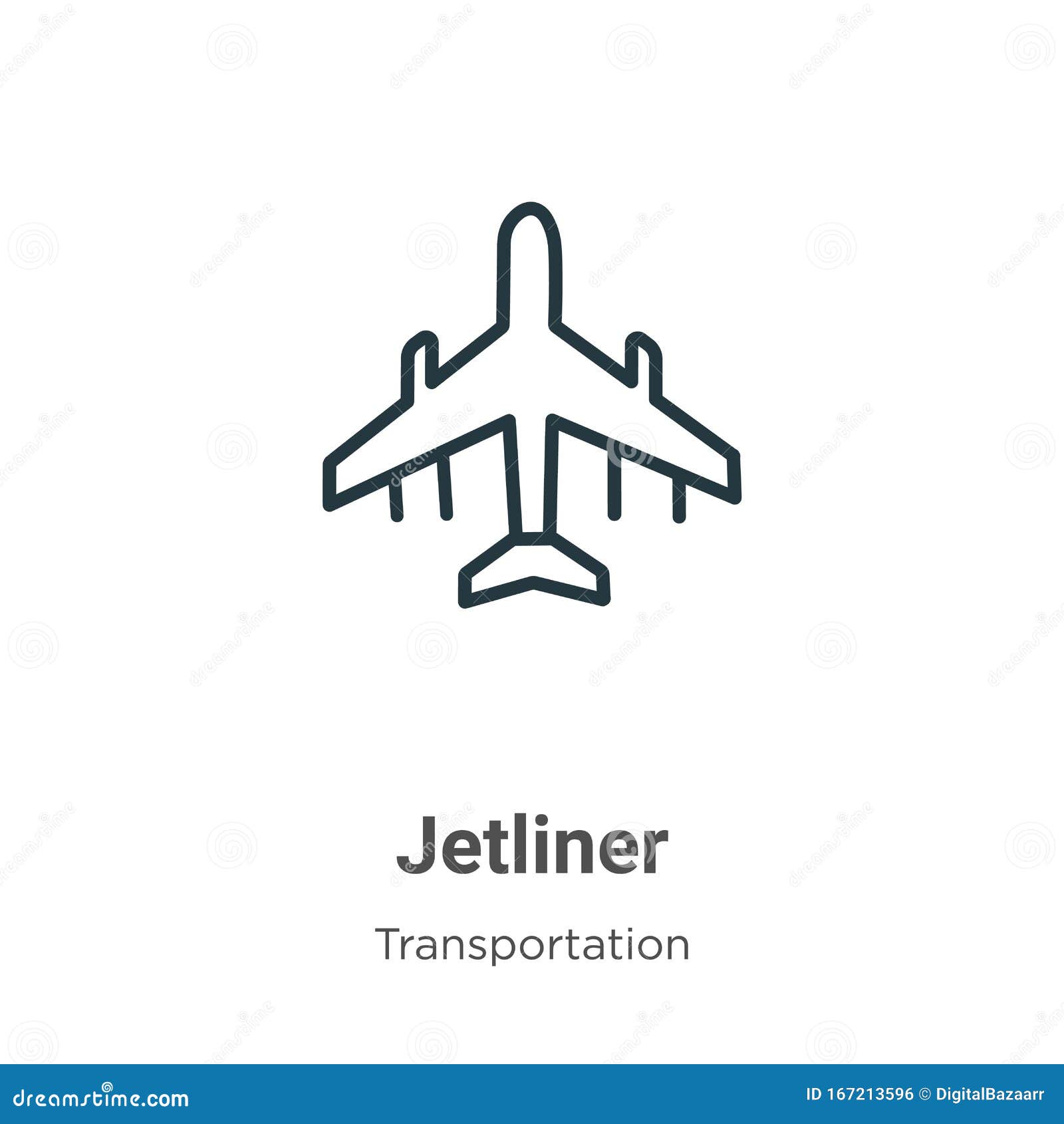 Jetliner Icon. Trendy Jetliner Logo Concept On White Background Vector ...